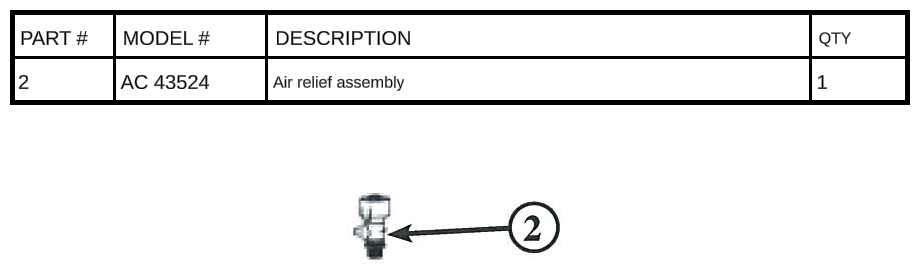AC 43524 - Air relief assembly